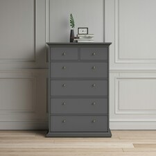 Paris Chest of 6 Drawers in Matt Grey Tesco Groceries