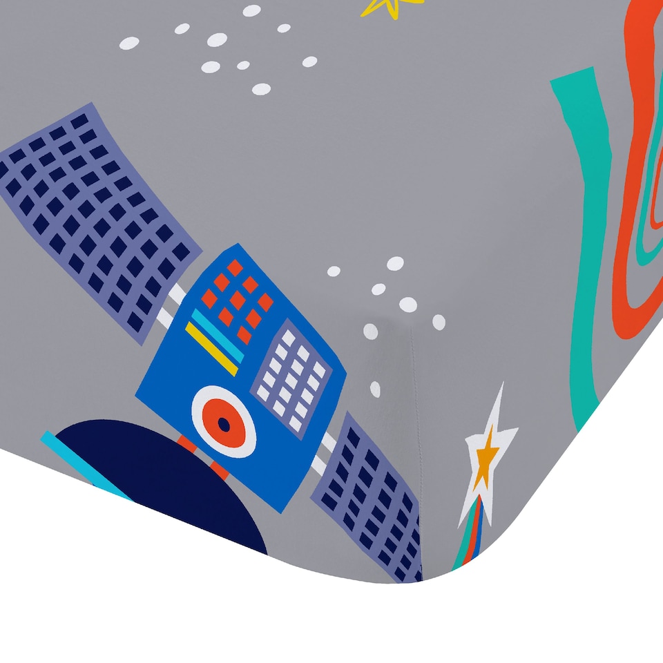 Catherine Lansfield Lost In Space Fitted Sheet | Grey | Double - Tesco ...