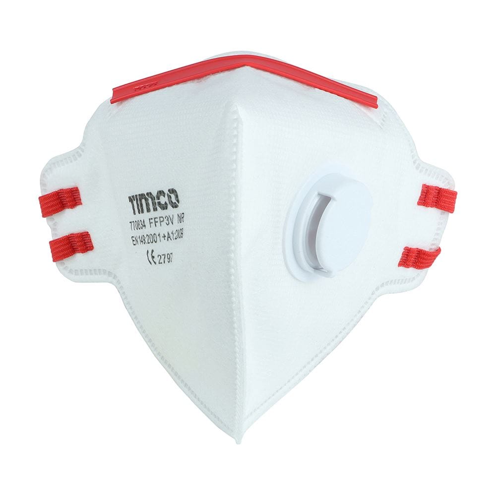 Timco - FFP3 Fold Flat Masks with Valve (Size One Size - 10 Pieces ...