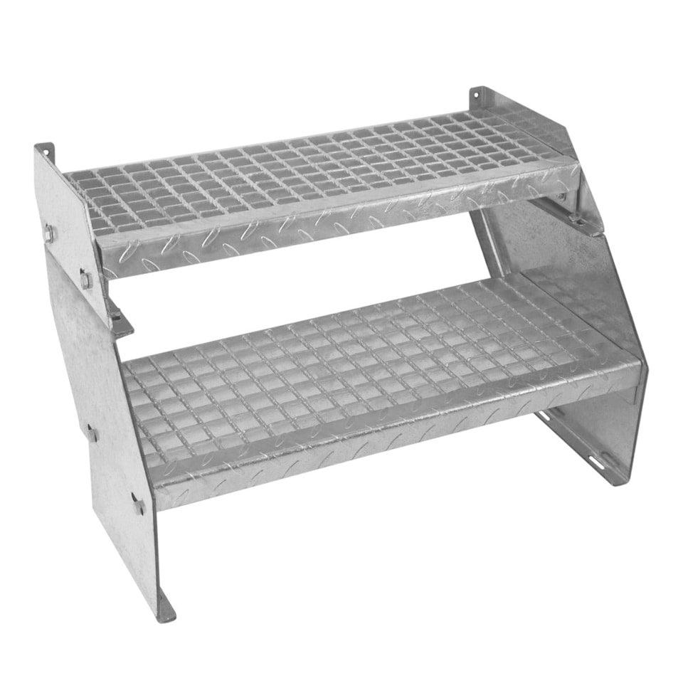 Adjustable 2 Section Galvanised Staircase - 600mm Wide - Tesco Groceries