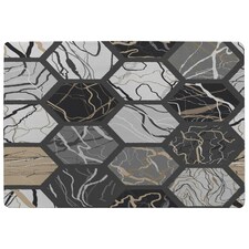 Hexagon marble (Rug) Grey | Small: 60x110cm - Tesco Groceries