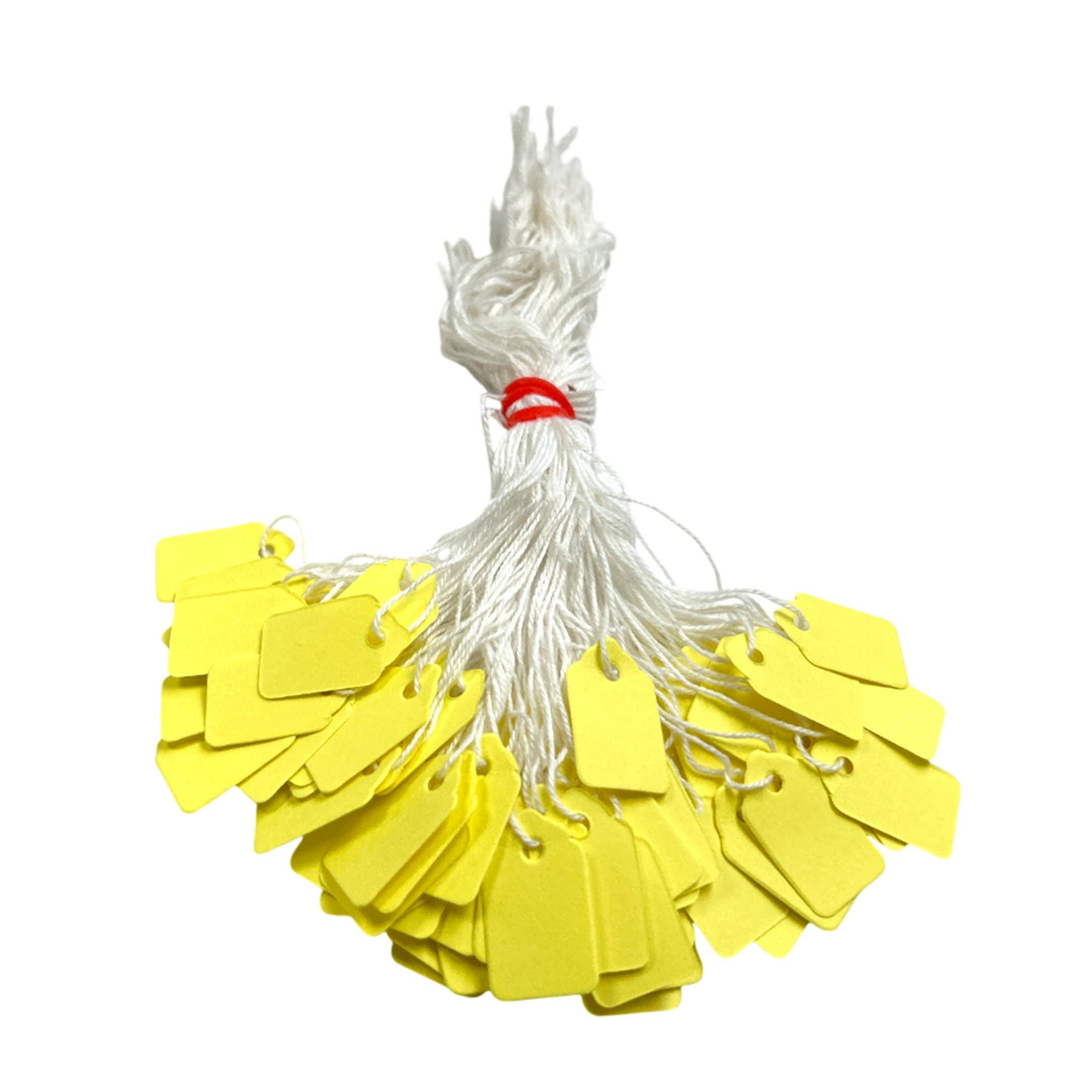 Pack of 200 Small Yellow Strung Tags 13 x 20mm - Tesco Groceries