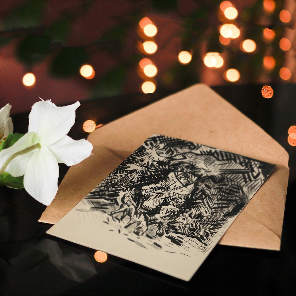 Arnold Weisz Kubincan Art Card Hunter With Child And Hound - Tesco ...