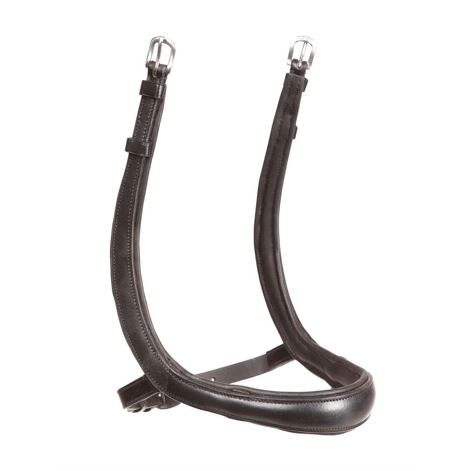 Velociti Ergonomic Leather Horse Cavesson Noseband - Havana - Full ...