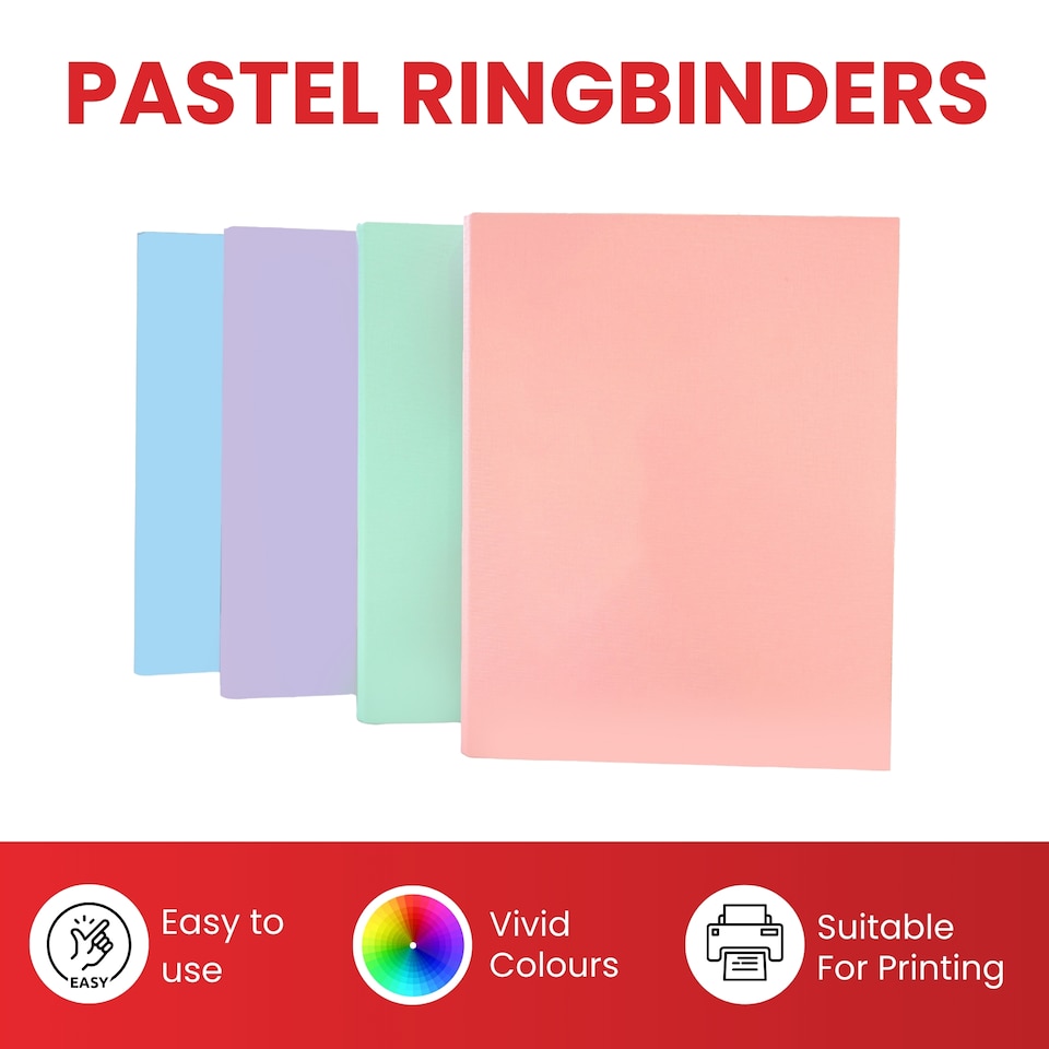 A4 Pastel Green Paper Over Board Ring Binder by Janrax - Tesco Groceries