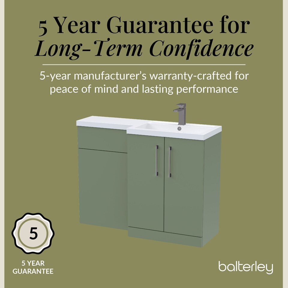 Balterley Right-Hand Bathroom Vanity and WC Unit Combination with Basin ...