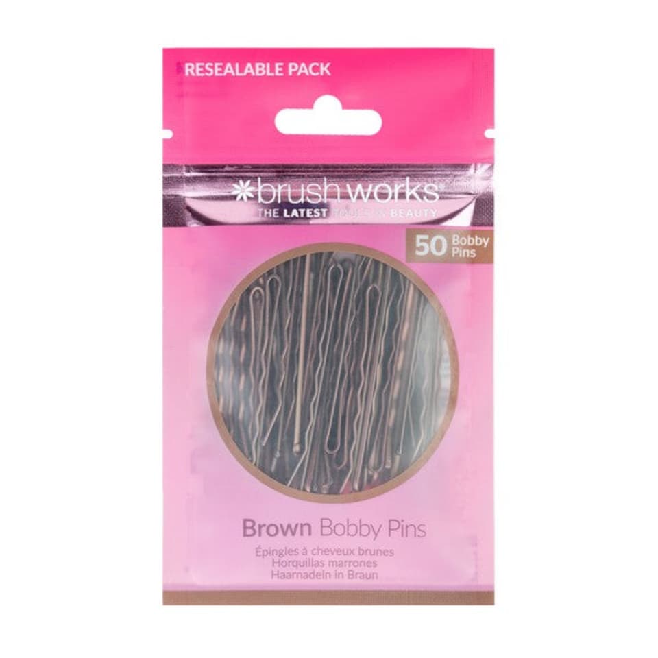 Brushworks Brown Bobby Pins 50 Pack | Brown - Tesco Groceries