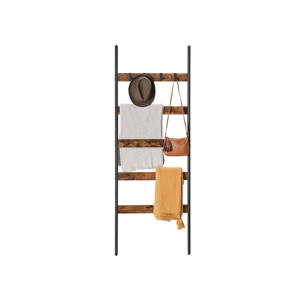 5-Tier Towel Blanket Ladder Shelf Rack With Hooks - Tesco Groceries