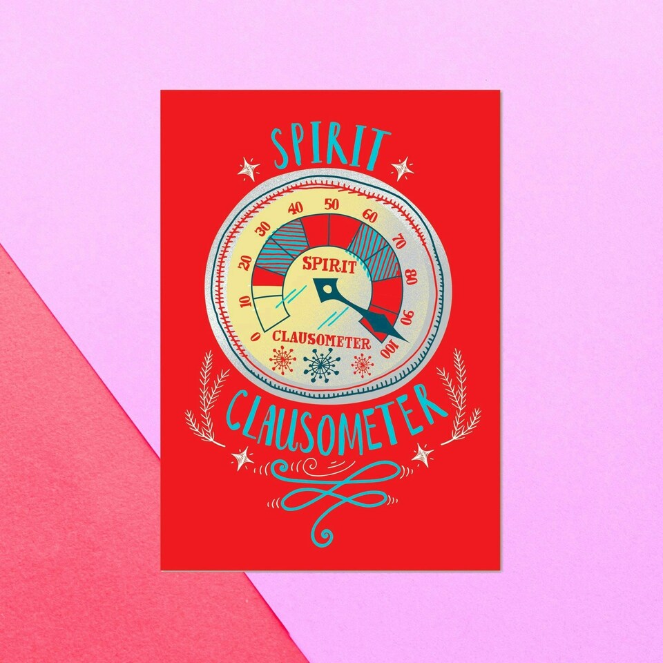Official Elf Spirit Clausometer Greetings Card - Tesco Groceries