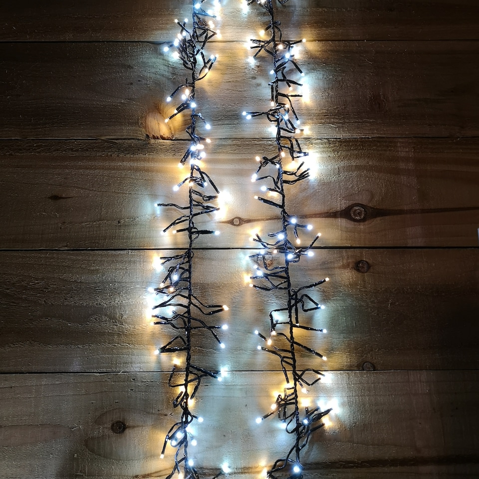 37.5m 3000 LED Christmas Cluster Multi-Action String Lights with Timer ...
