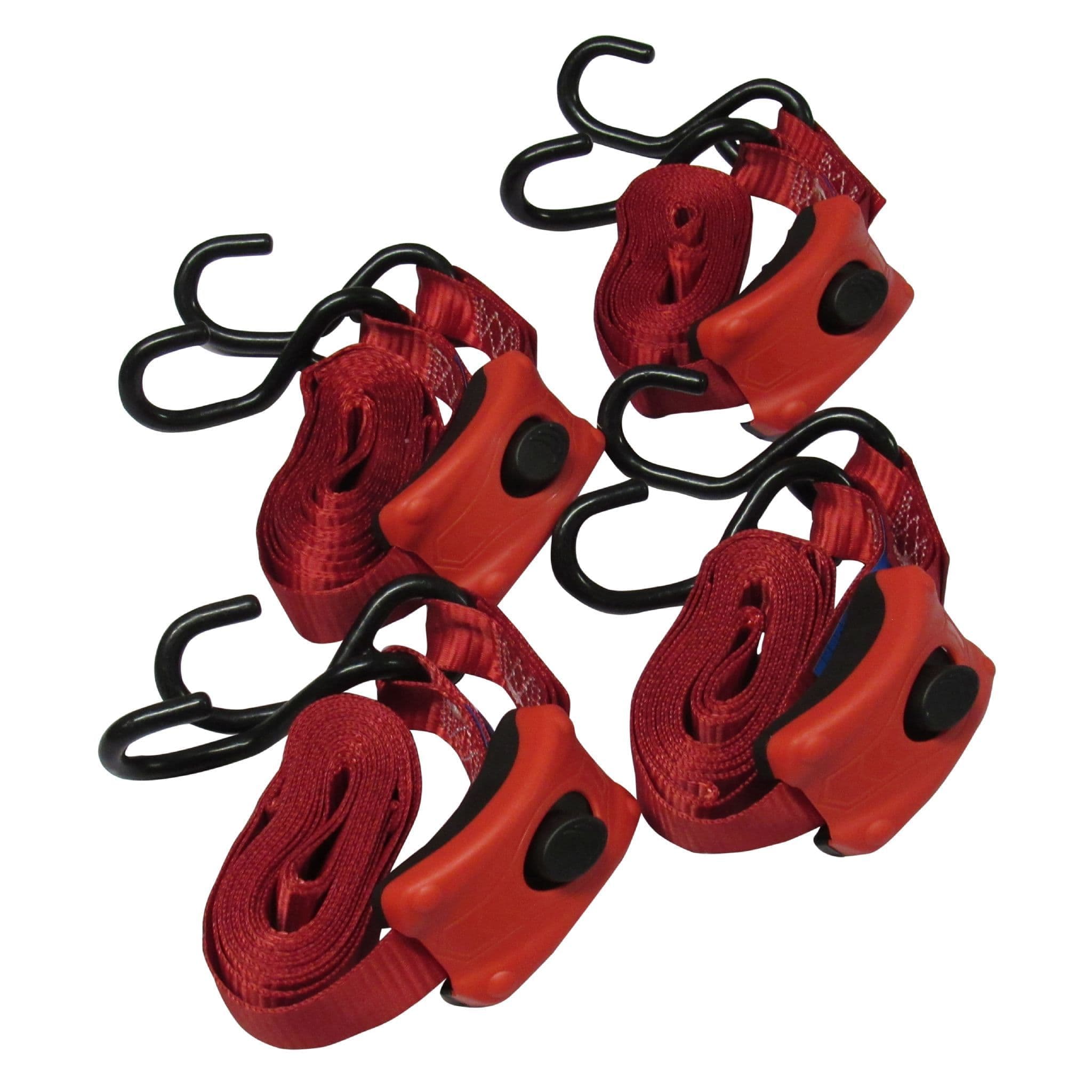 Tie Down Cambuckle Straps 25MM 3M - S Hook Pack of 4 (Enclosed Pre ...