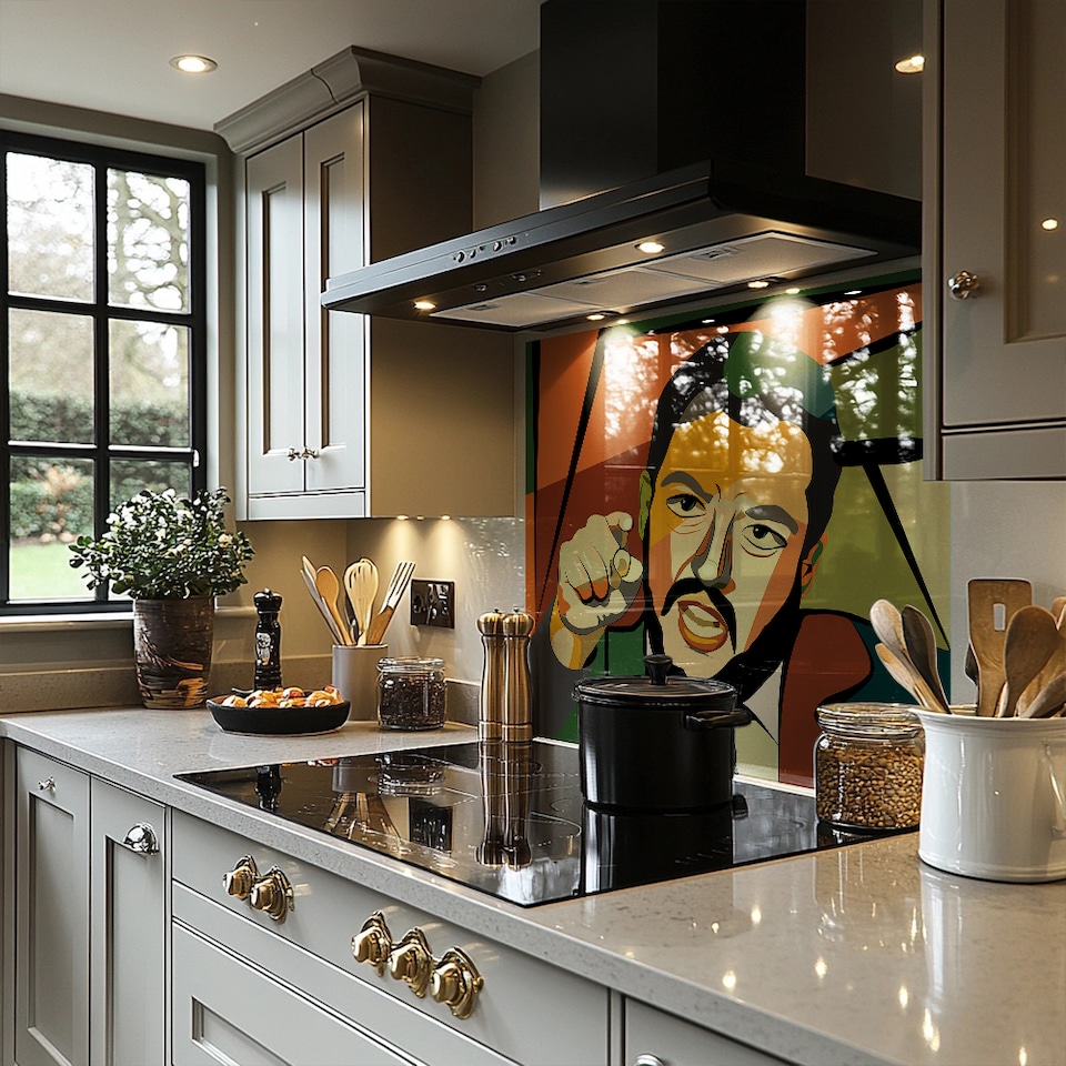 Cubism art style, politician Designer Splash Back | White - Tesco Groceries