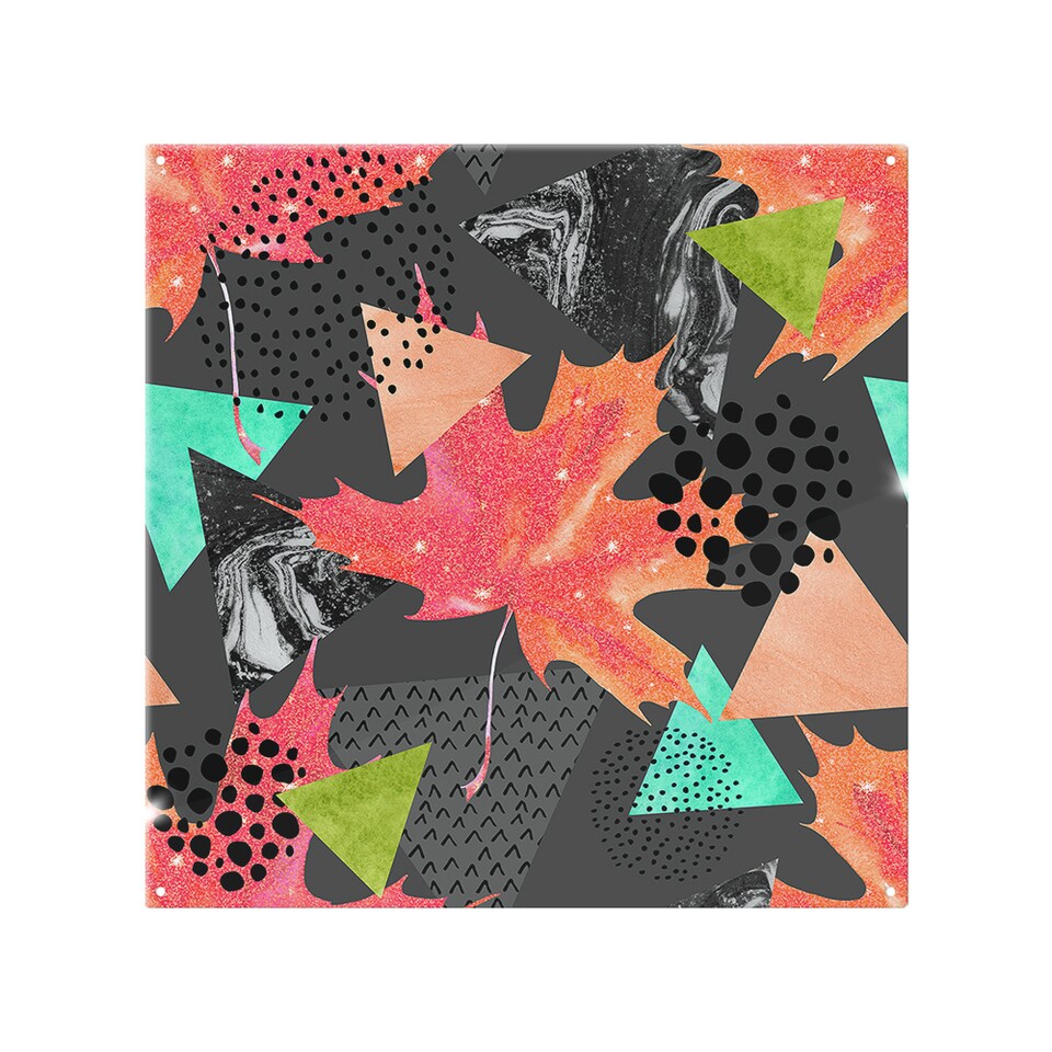 Maple Leaf Geometrics Splash Back | White - Tesco Groceries