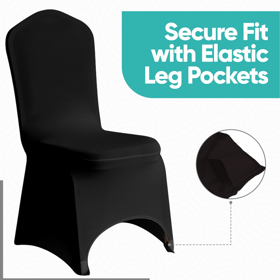 220GSM Black Spandex Chair Cover Stretch Fabric, Premium Quality ...