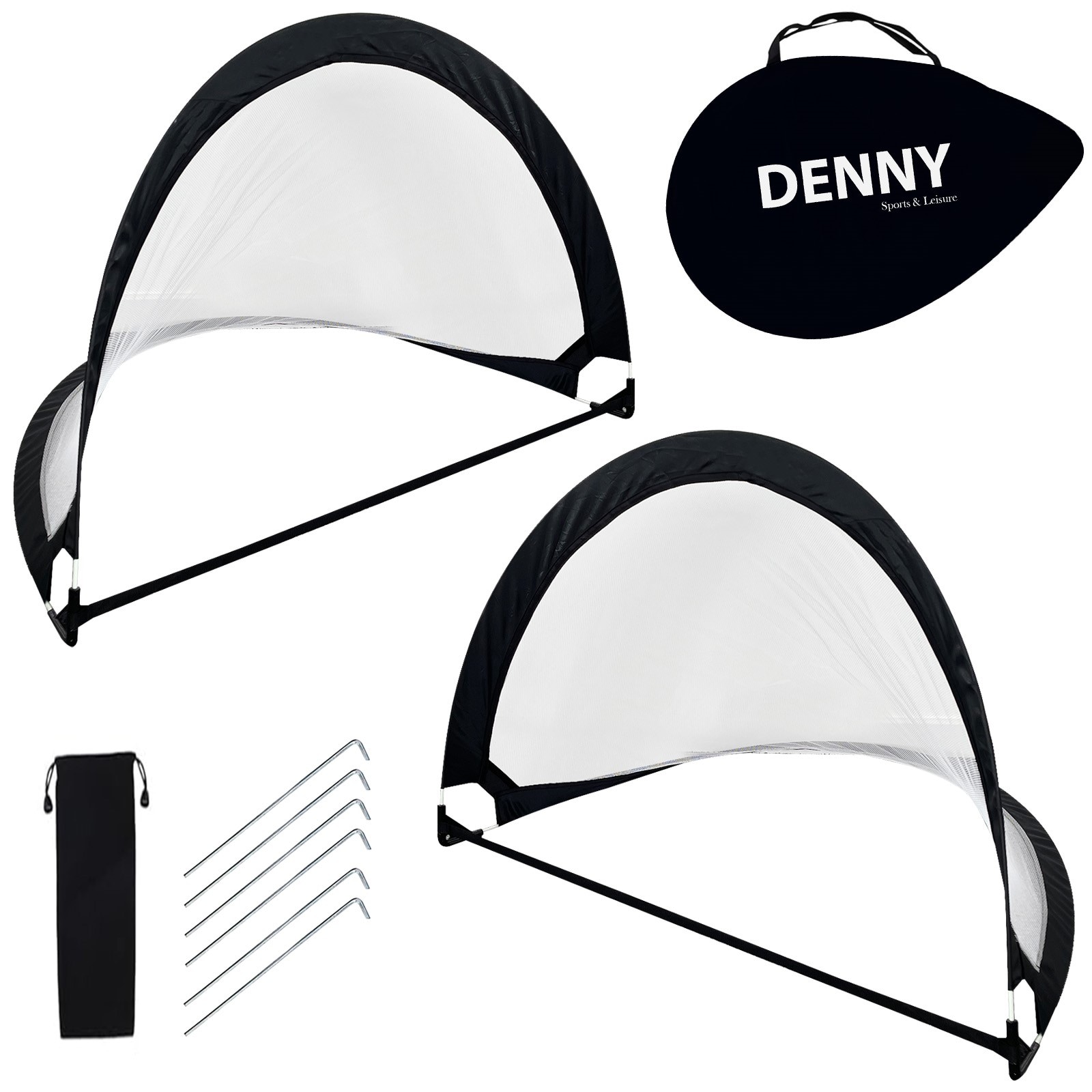Set of 2 Pop Up Football Goals with Carrying Case Indoor & Outdoor ...