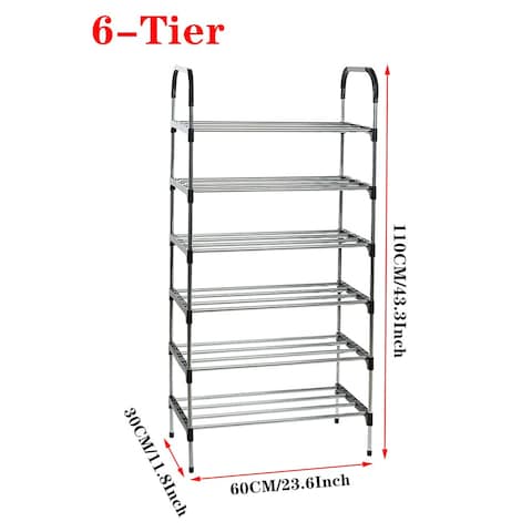 Living and Home 6-Tier Stackable Shoe Rack Organizer - Tesco Groceries
