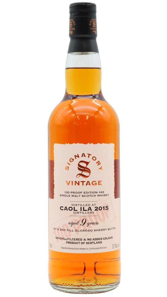 Caol Ila - Signatory Vintage 100 Proof - Batch No. 42 2015 9 year old ...