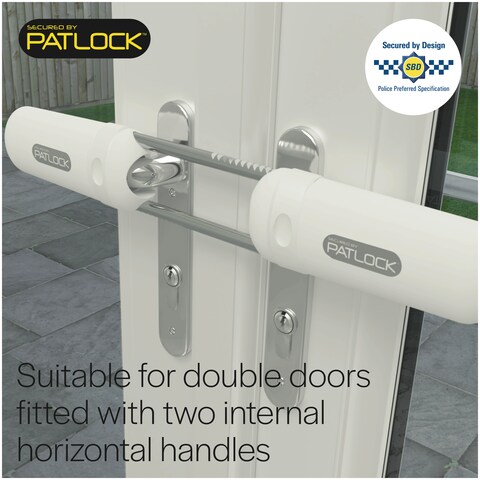 Patlock Instant French Door Security Lock White - Tesco Groceries