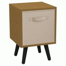Beech 1-Drawer Cube Shelving Unit with Scandinavian Legs Cream | Leg ...