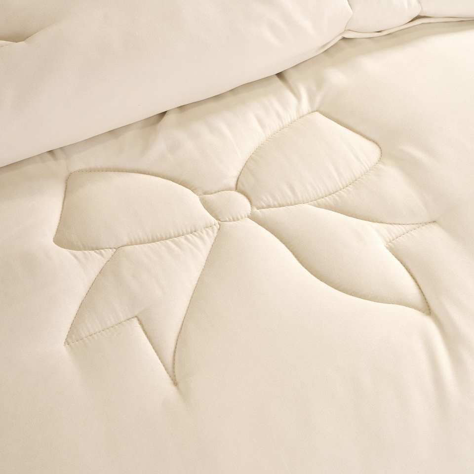 OHS Bow Quilted 7.5 Tog Coverless Duvet with Pillowcase Winter Warm ...
