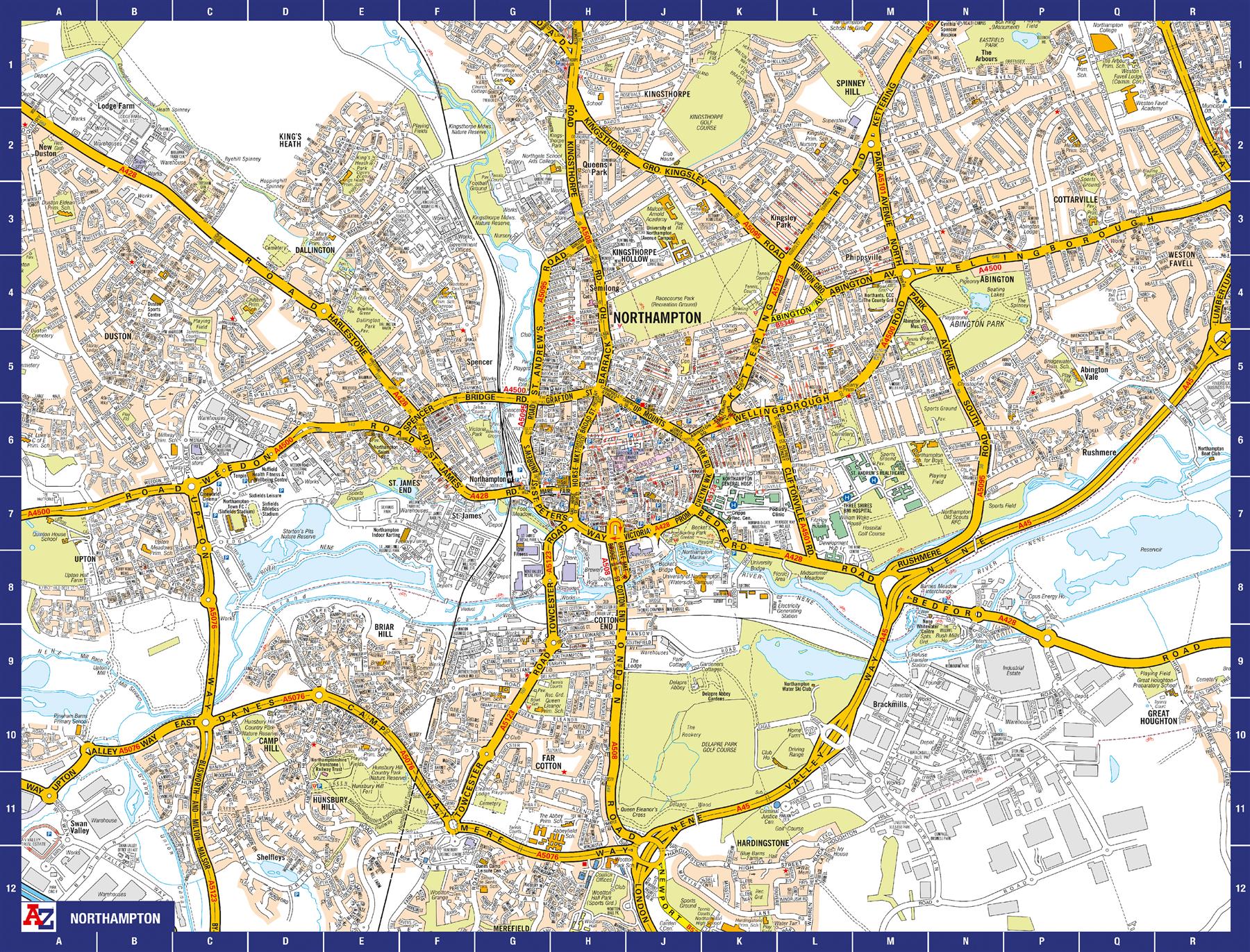A-Z Map of Northampton 1000 Piece Jigsaw - Tesco Groceries
