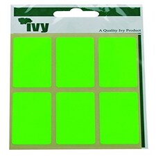 Pack of 42 Green Labels 25x50mm 232340 - Tesco Groceries
