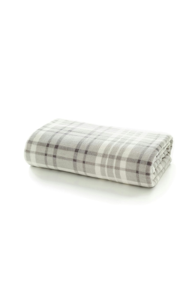 Snuggle Check Throw - Plaid Patterned Soft 140 x 180cm Throw | Grey | 1 ...
