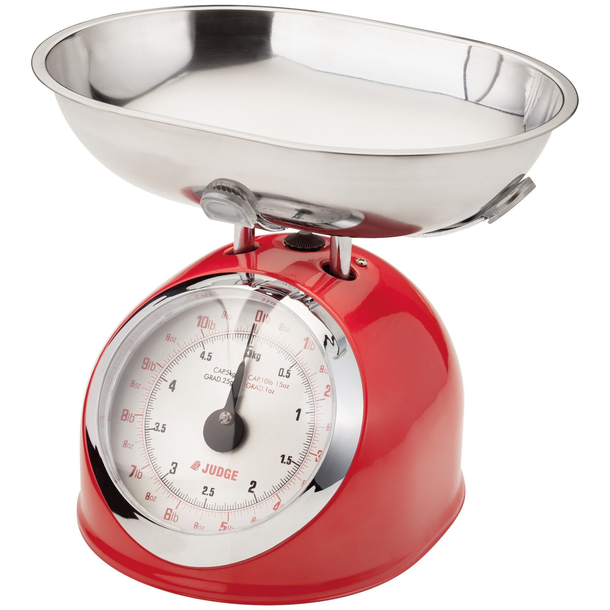 Judge Kitchen Classic Mechanical Scale 5kg Red - Tesco Groceries
