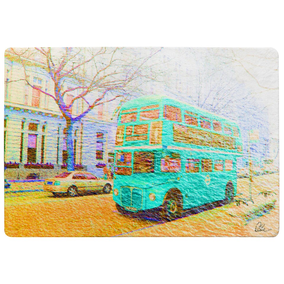 London Bus Green Front Rug | Multi - Tesco Groceries