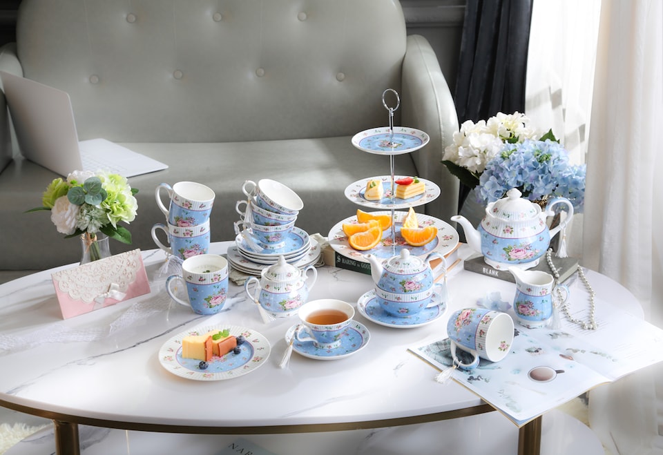 Mugs Cups Gift Set China Mugs Set of 4 Vintage Shabby Chic Flora 4 ...