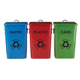Rex Set of 3 Recycle Logo Bins - Tesco Groceries