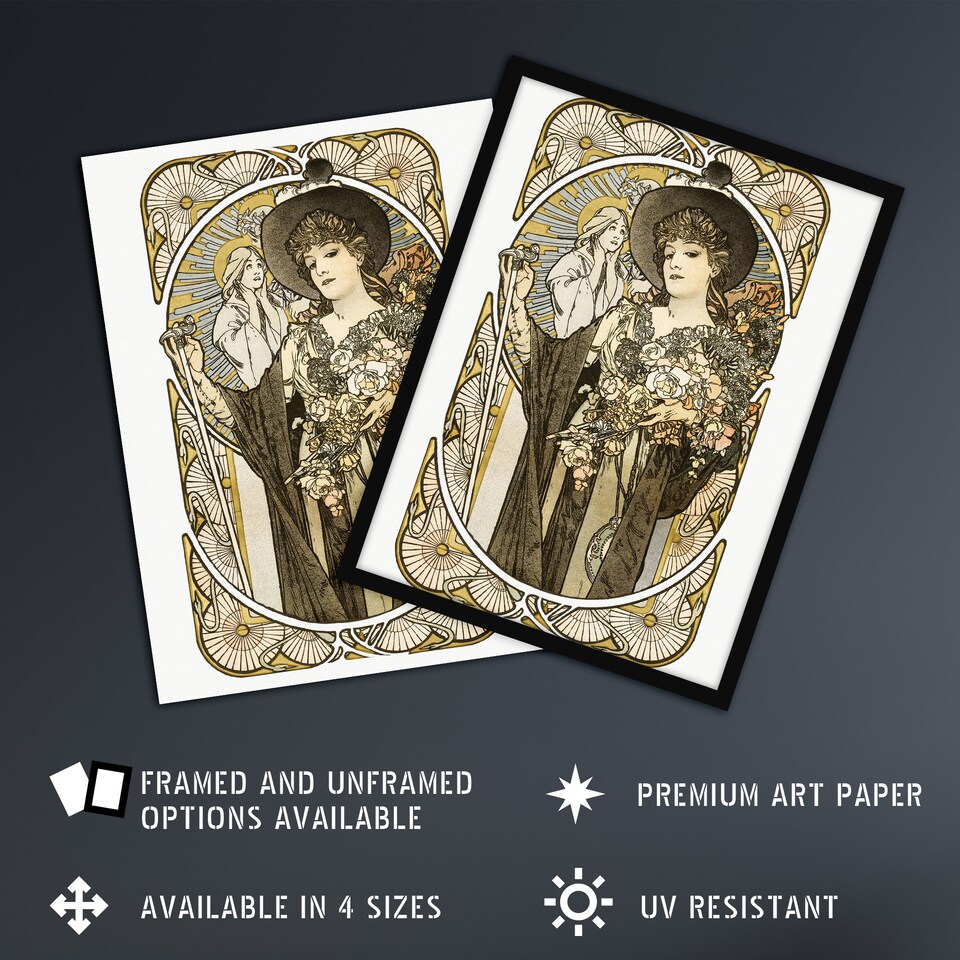 La Tosca Theatre Play Vintage French Advert Wall Art Print Mucha 18x24 ...