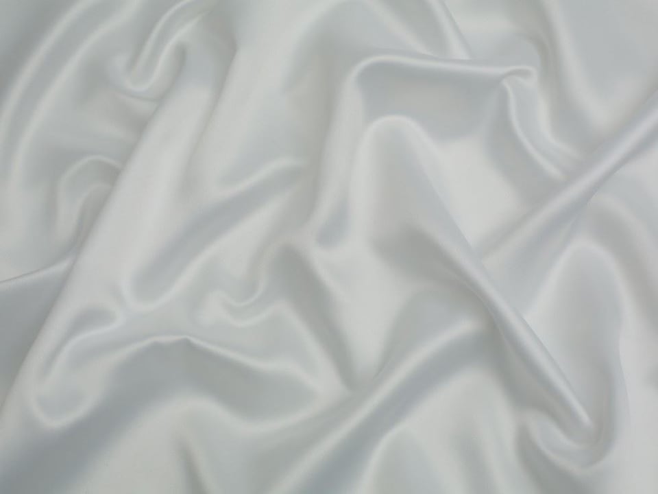 Cream Matte Polyester Satin Fabric for Dressmaking, 160cm / 62" Wide ...