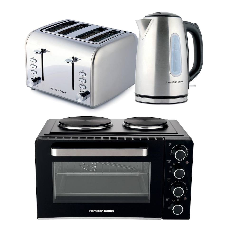 Hamilton Beach Rise Kettle, Toaster & Mini Oven Kitchen Set - Tesco ...