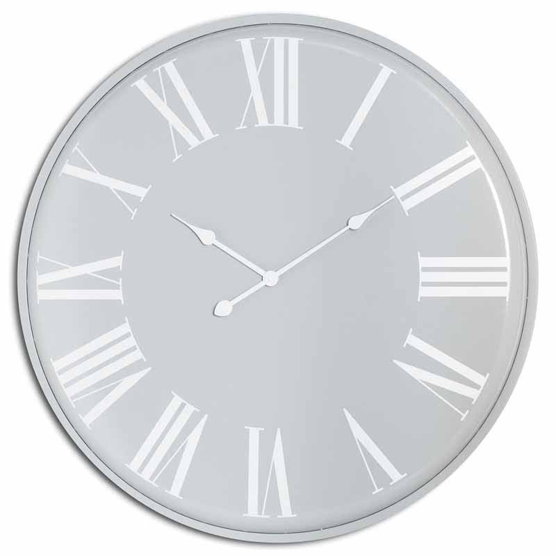 Rothay Large Wall Clock - Metal - L5 x W80 x H80 cm - Grey | Grey ...
