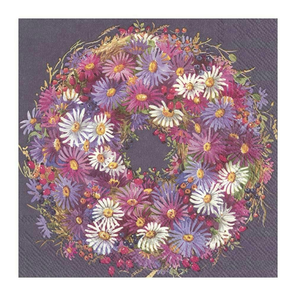 IHR Lunch Napkins Couronnefleurs Purple 33cm 3ply 20 Pack - Tesco Groceries