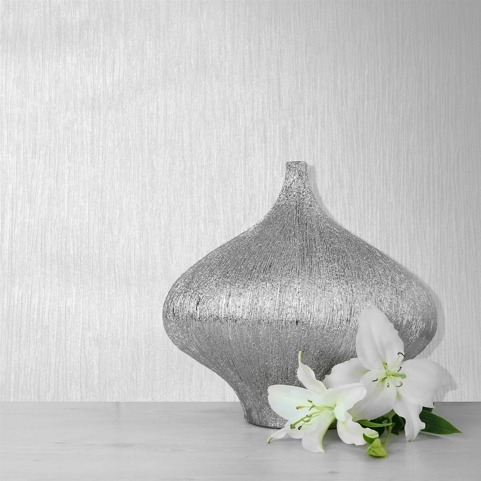 Texture Lustre White Wallpaper - Tesco Groceries