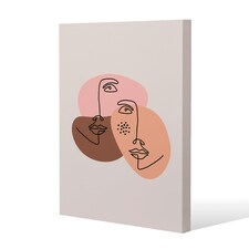 modern contemporary minimalist woman portrait (Canvas Print) - Tesco ...