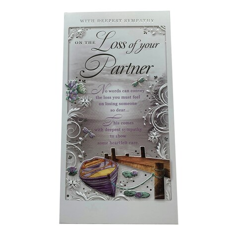 Loss of Partner Dockside Design Sympathy Opacity Card - Tesco Groceries
