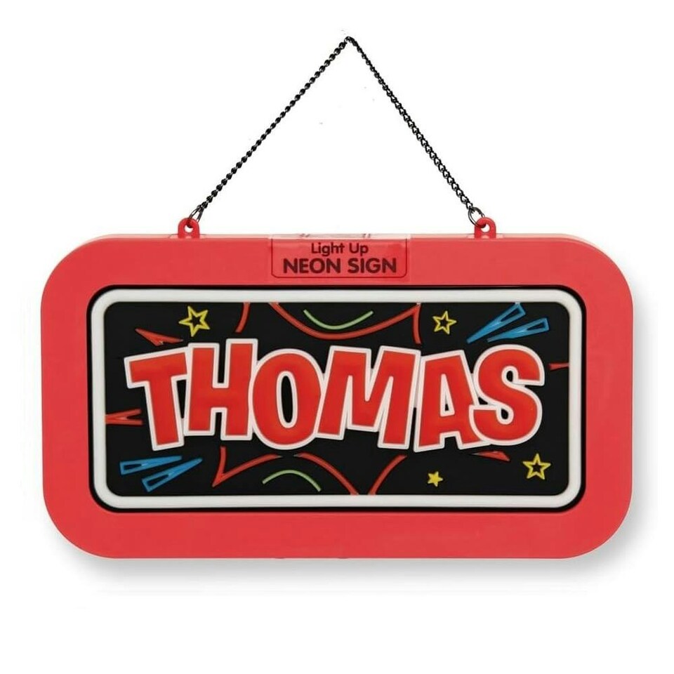History & Heraldry Light Up Neon Name Sign - Thomas - Tesco Groceries