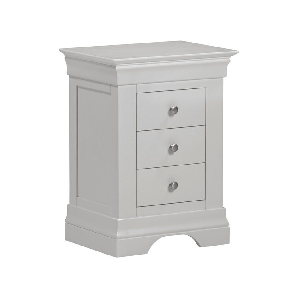 Bordeaux Indoor 3 Drawer Bedside Table - Wood - L38 x W50 x H64 cm ...
