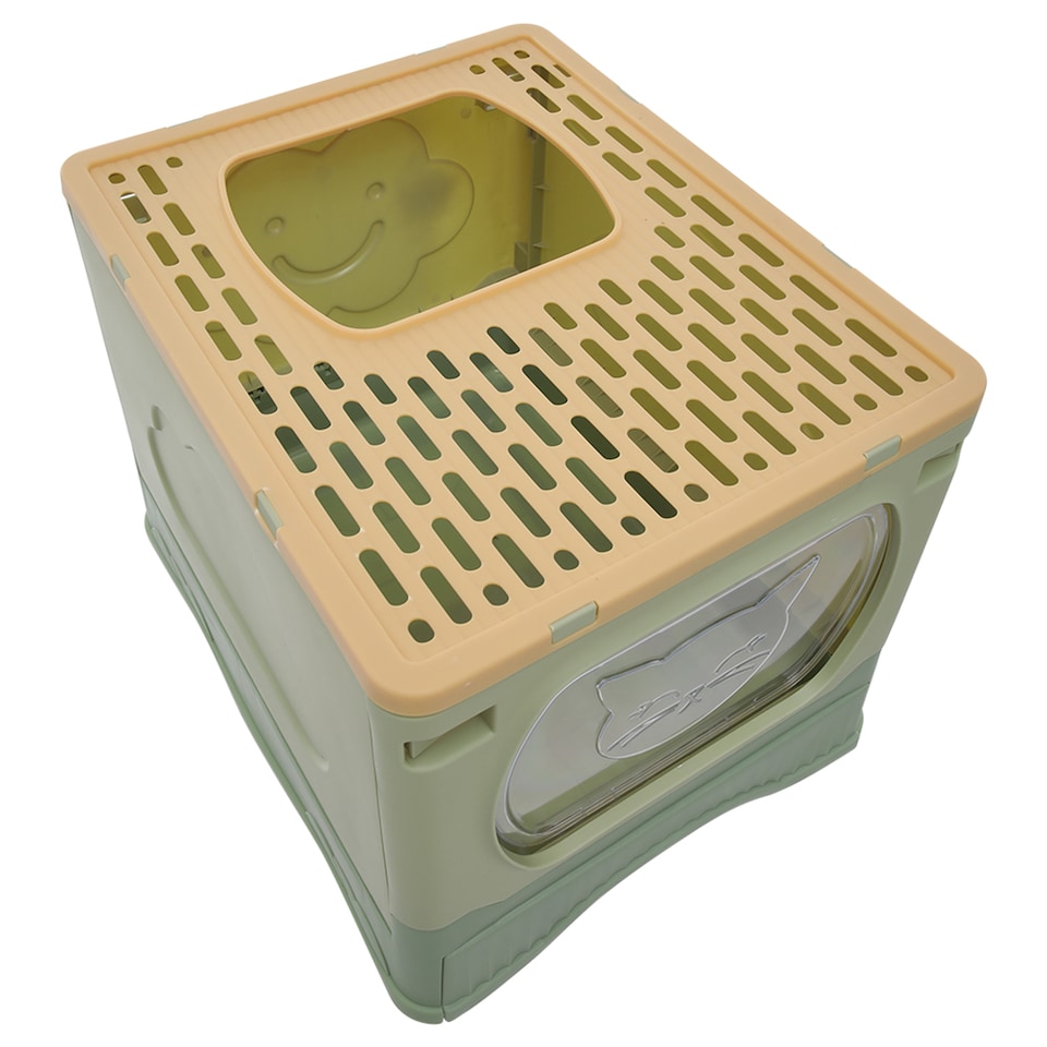 Living and Home Cat Litter Box Top Entry Anti-Splashing Cat Toilet ...