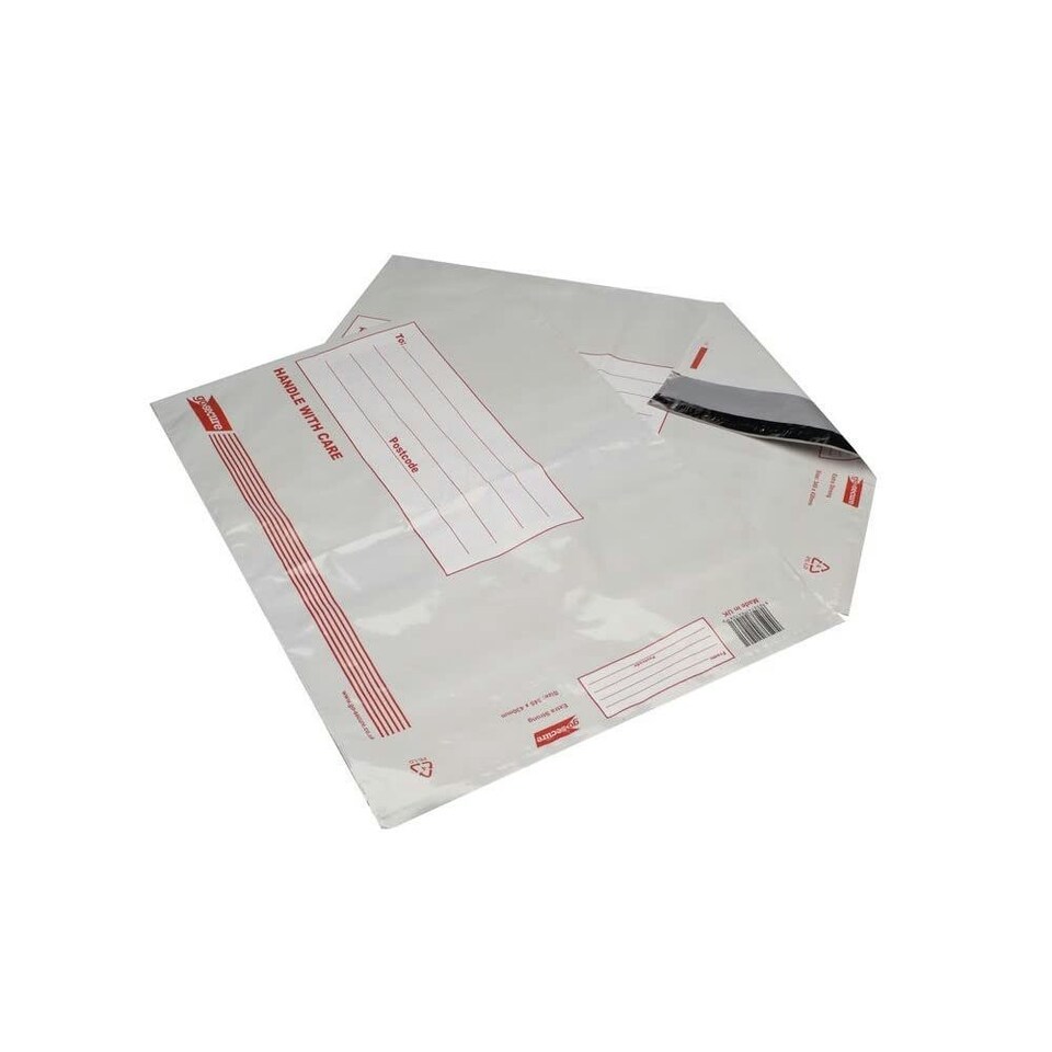 Go Secure Extra Strong Polythene Envelopes (Pack of 25), White ...