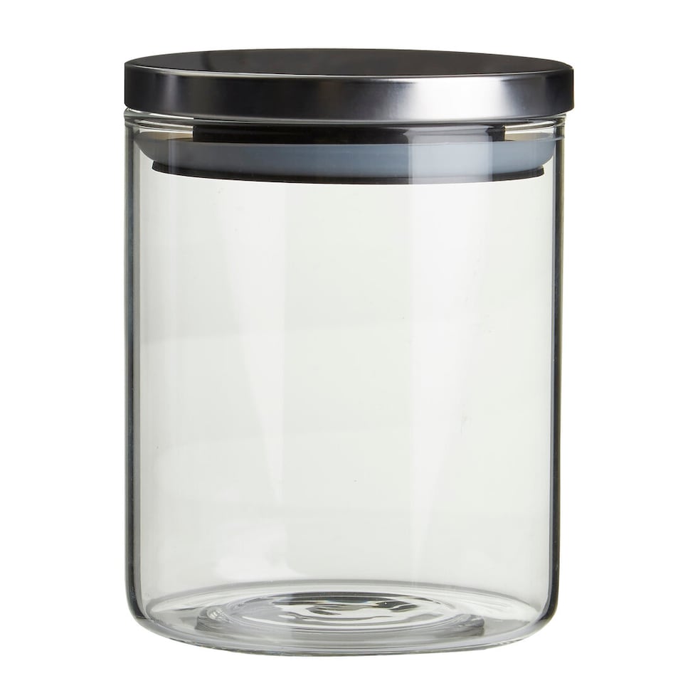 Freska Glass Storage Jar with Silver Lid 700ml - Tesco Groceries