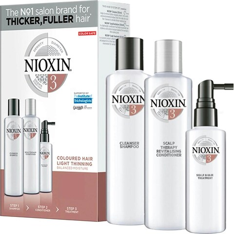 NIOXIN 3-Part System 3 Trial Kit for Coloured Hair with Light Thinning ...