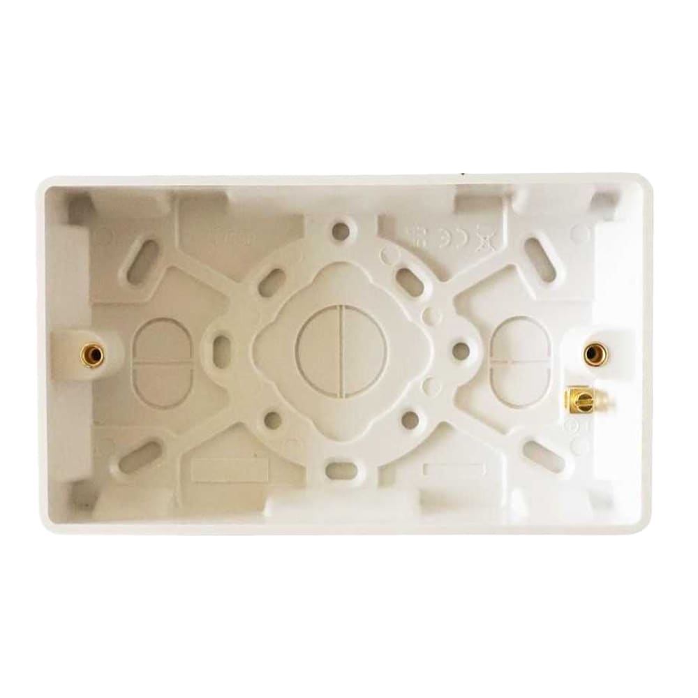 Securlec Double Pattress Box | Brown | Beige | 1 - Tesco Groceries
