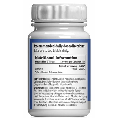 Vitamin D2 2,000iu - 360 Tablets - Tesco Groceries