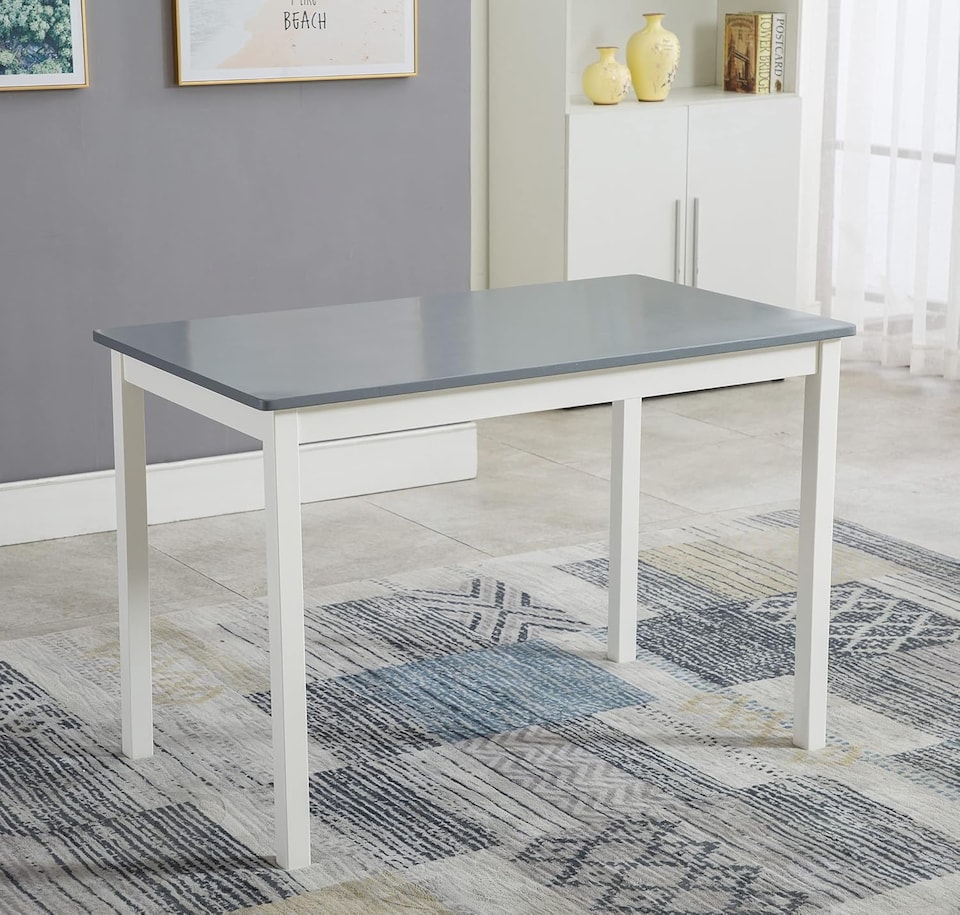 Solid Wooden Kitchen Dining Table and 4 Chairs - Tesco Groceries