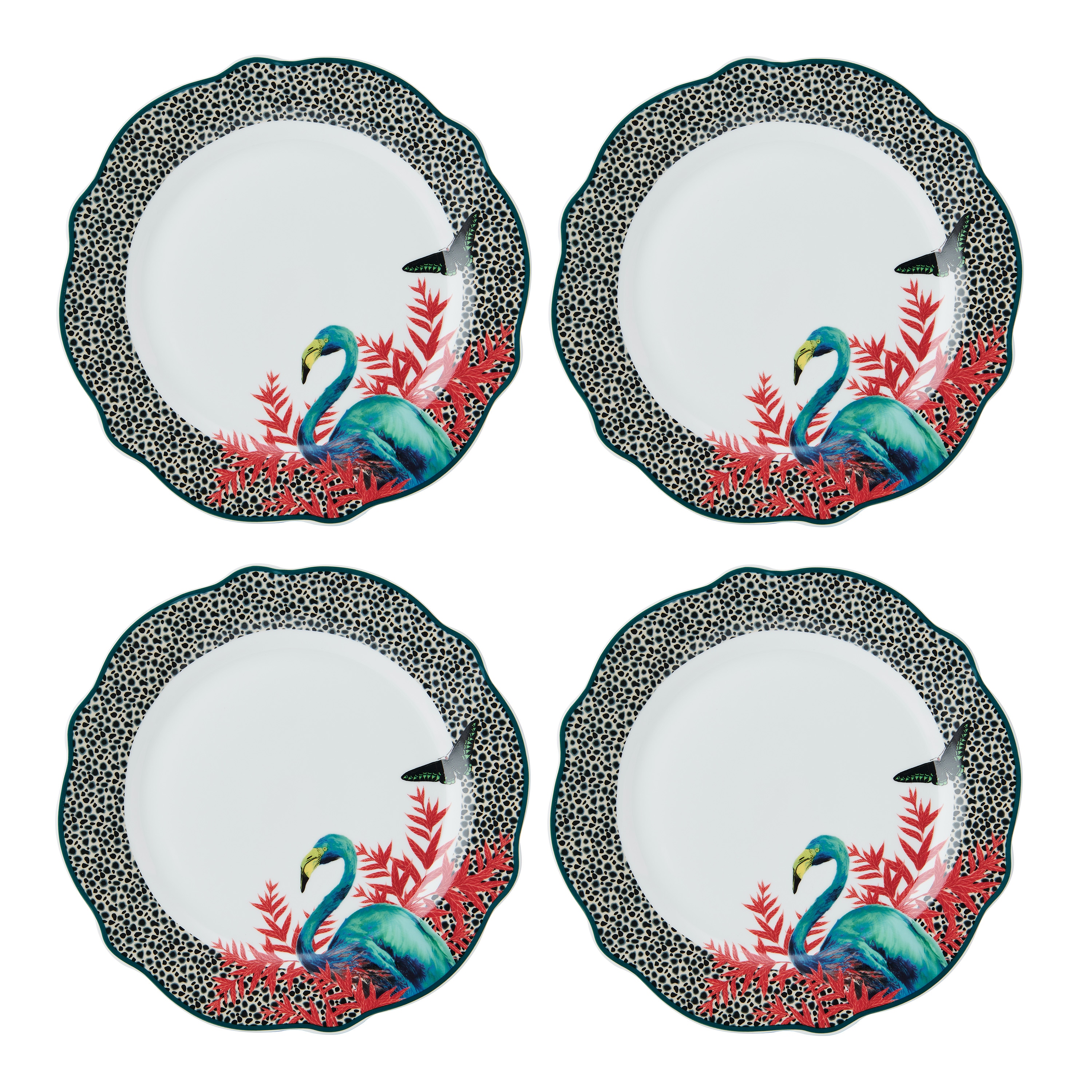 Mikasa Dinner Plate Set Multicolour Porcelain 27cm Set of 4 | Multi ...