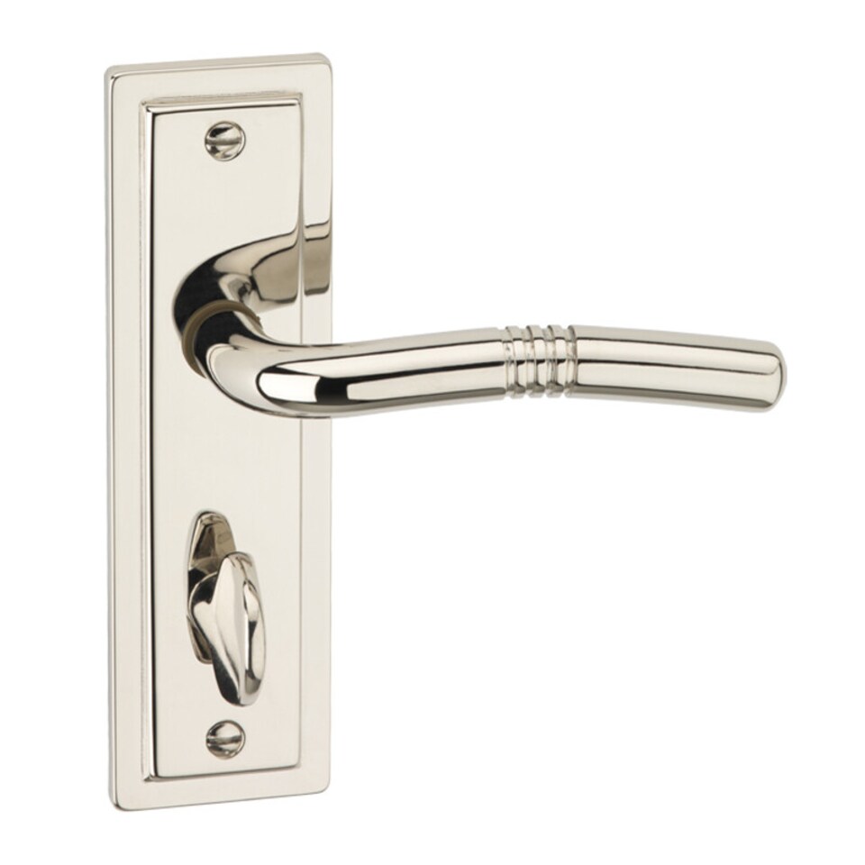 Nevada Metal Lever Latch Door Handles Set Rose Internal & External ...